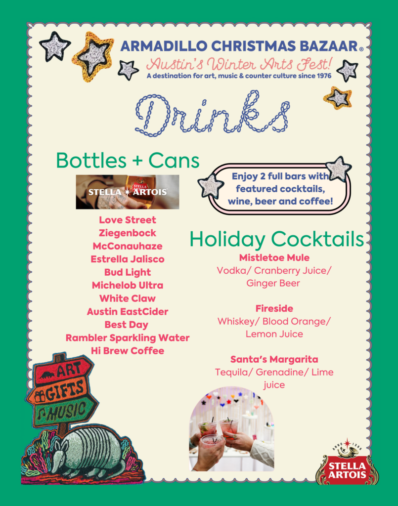 2024 Map, Food + Drinks – Armadillo Christmas Bazaar 2024 Map, Food + Drinks – Armadillo Christmas Bazaar