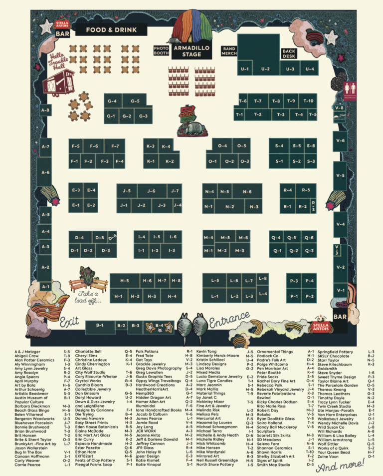 2024 Map, Food + Drinks – Armadillo Christmas Bazaar 2024 Map, Food + Drinks – Armadillo Christmas Bazaar